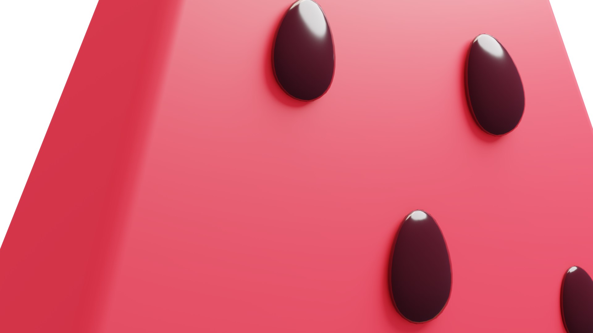 Watermelon Slice With Seeds Low Poly Cartoon Stylized Object 3D ...