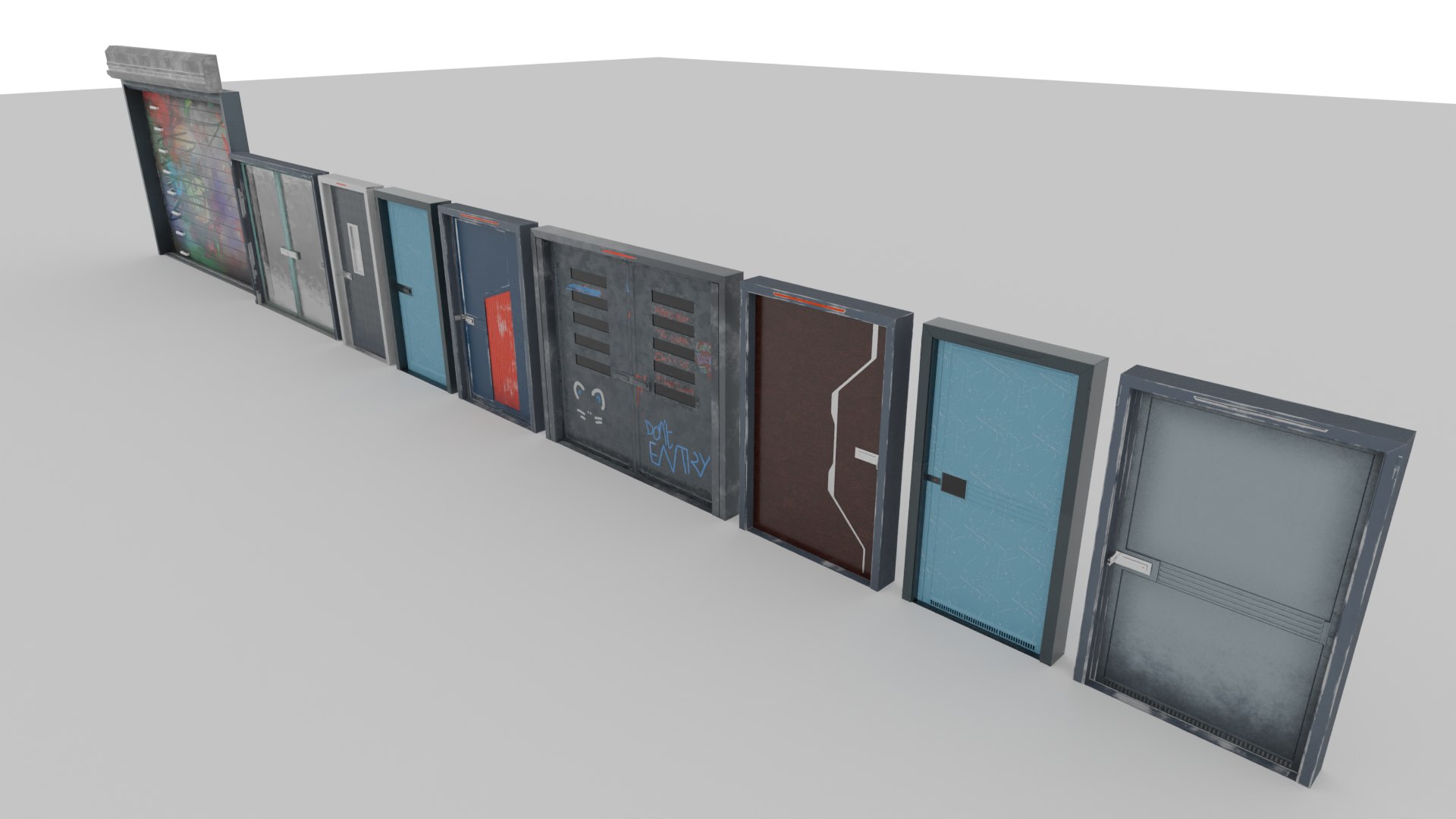 A Set Of Doors Inspired By Night City From The Hit Game Cyberpunk 2077 ...