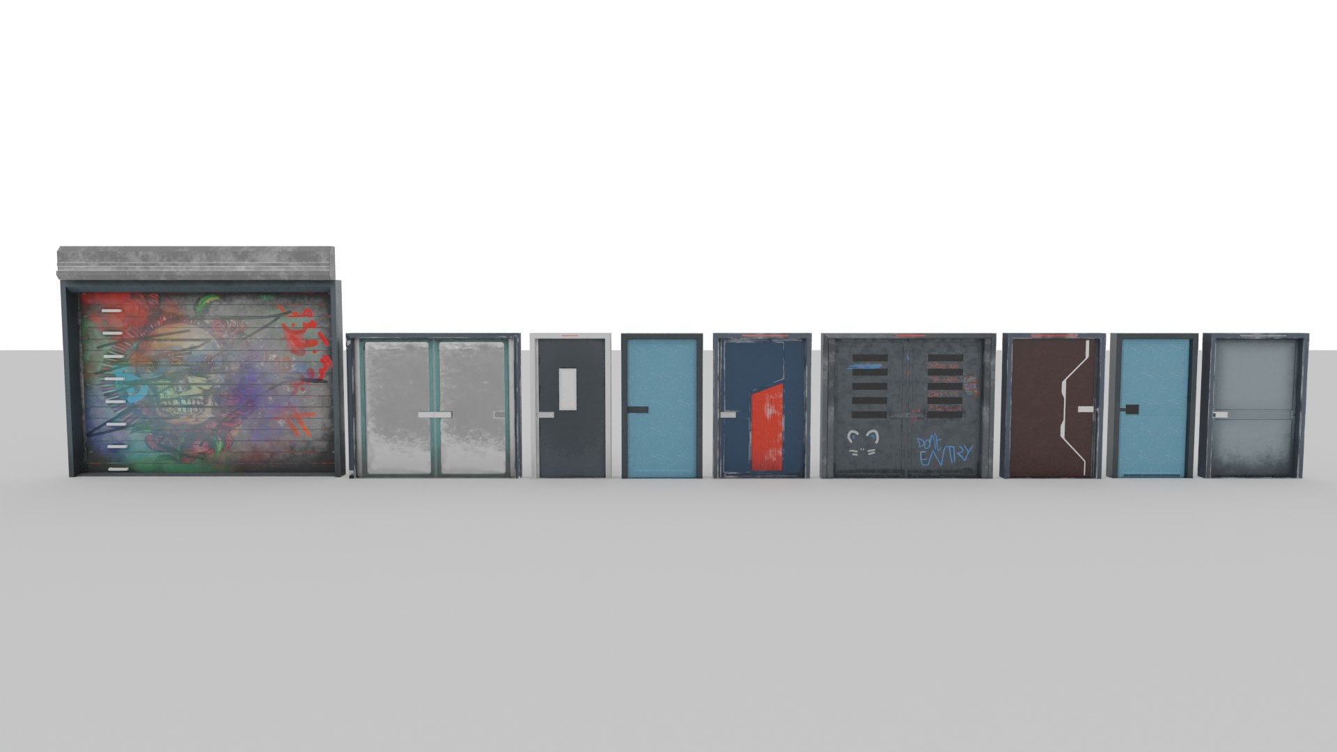 A Set Of Doors Inspired By Night City From The Hit Game Cyberpunk 2077 ...