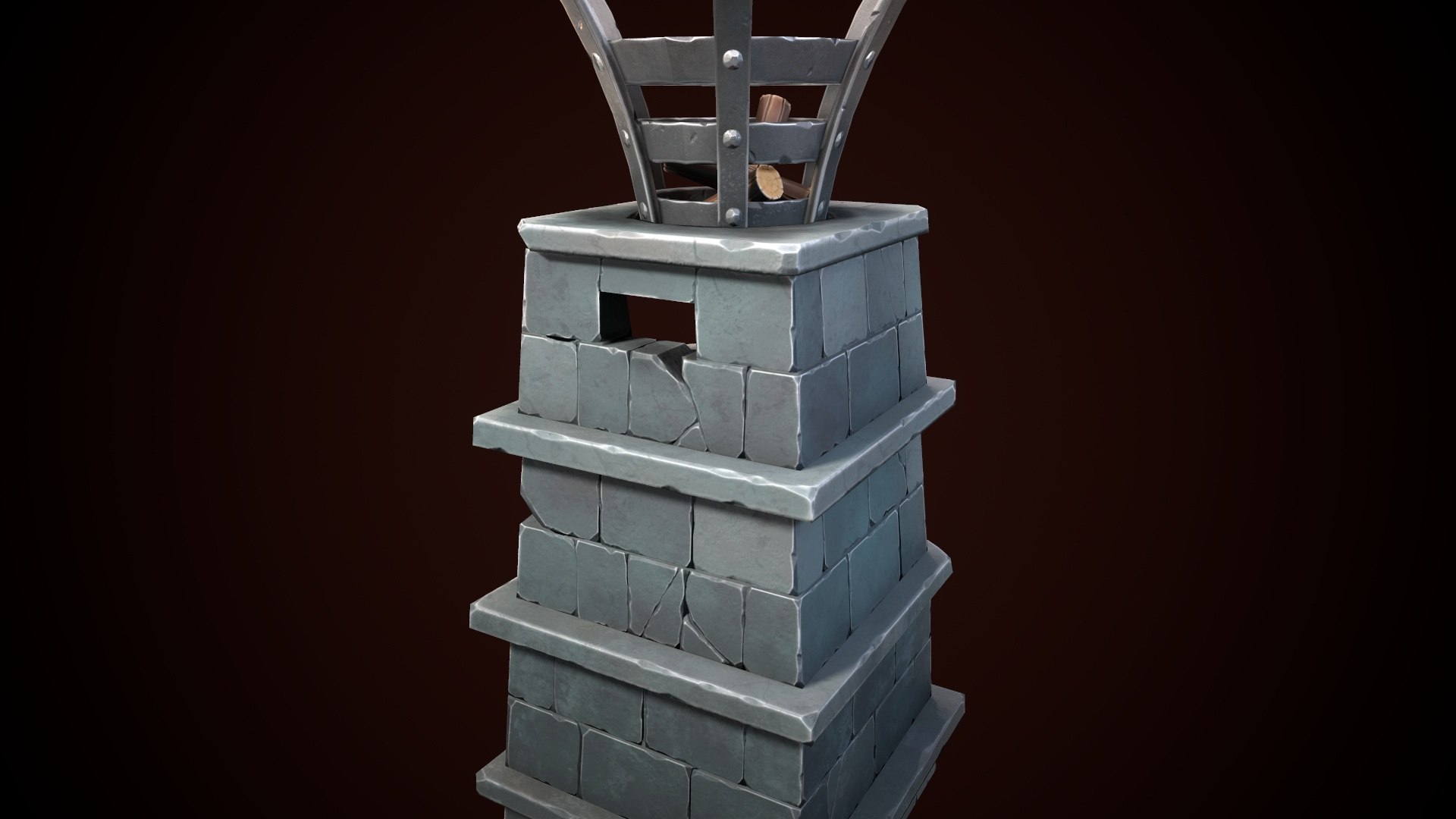 Stylized Torch Column 3D Model - TurboSquid 1704363