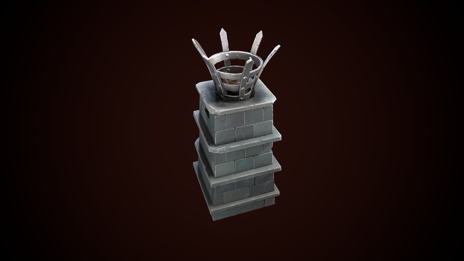 Stylized Torch Column 3D Model - TurboSquid 1704363