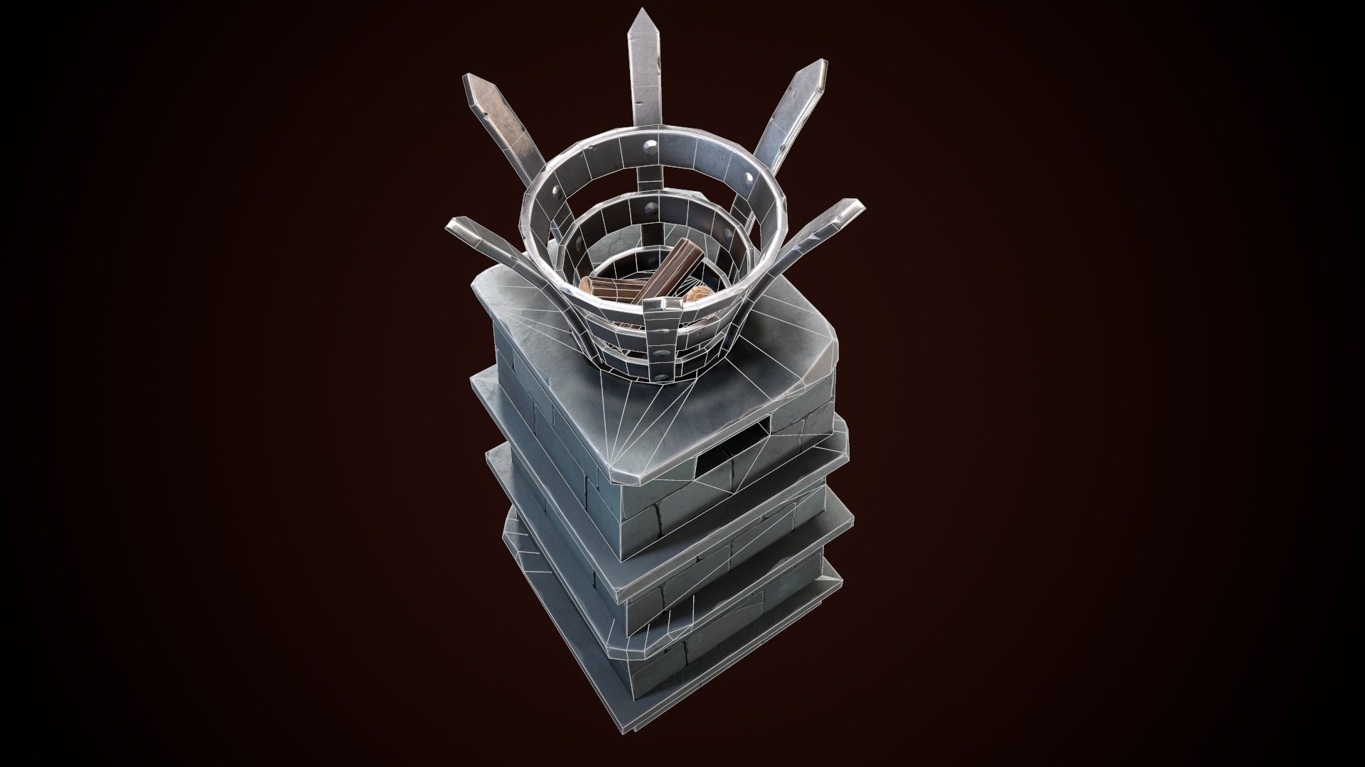 Stylized Torch Column 3D Model - TurboSquid 1704363