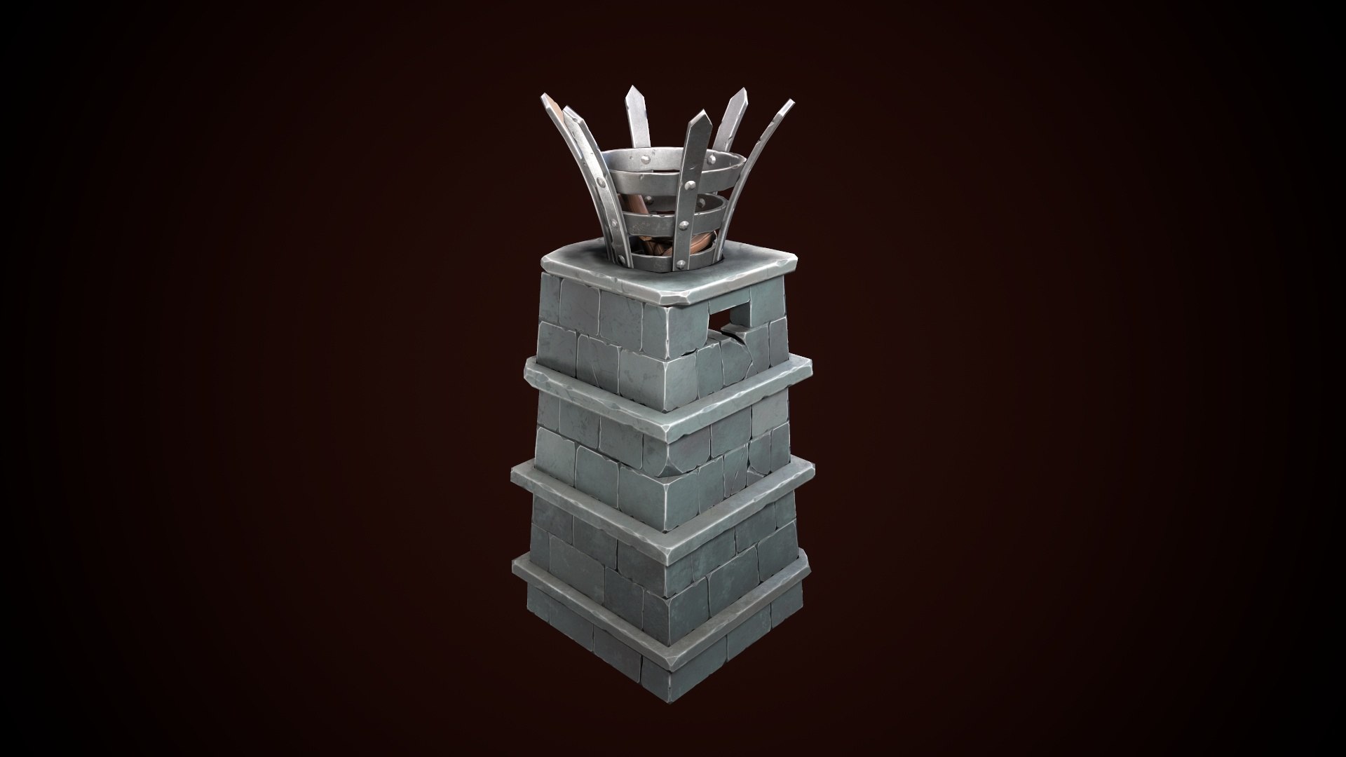 Stylized Torch Column 3D Model - TurboSquid 1704363