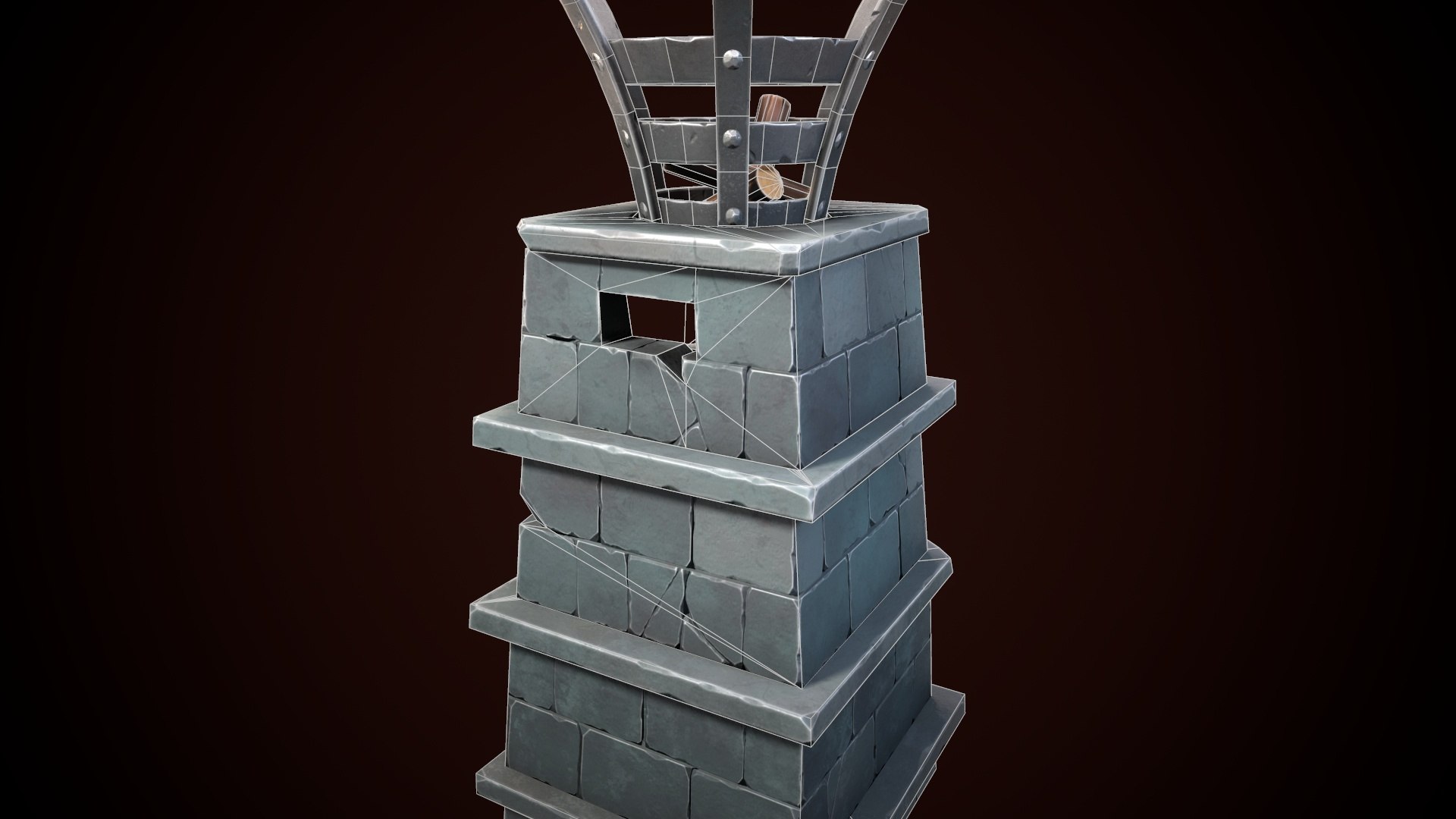 Stylized Torch Column 3D Model - TurboSquid 1704363