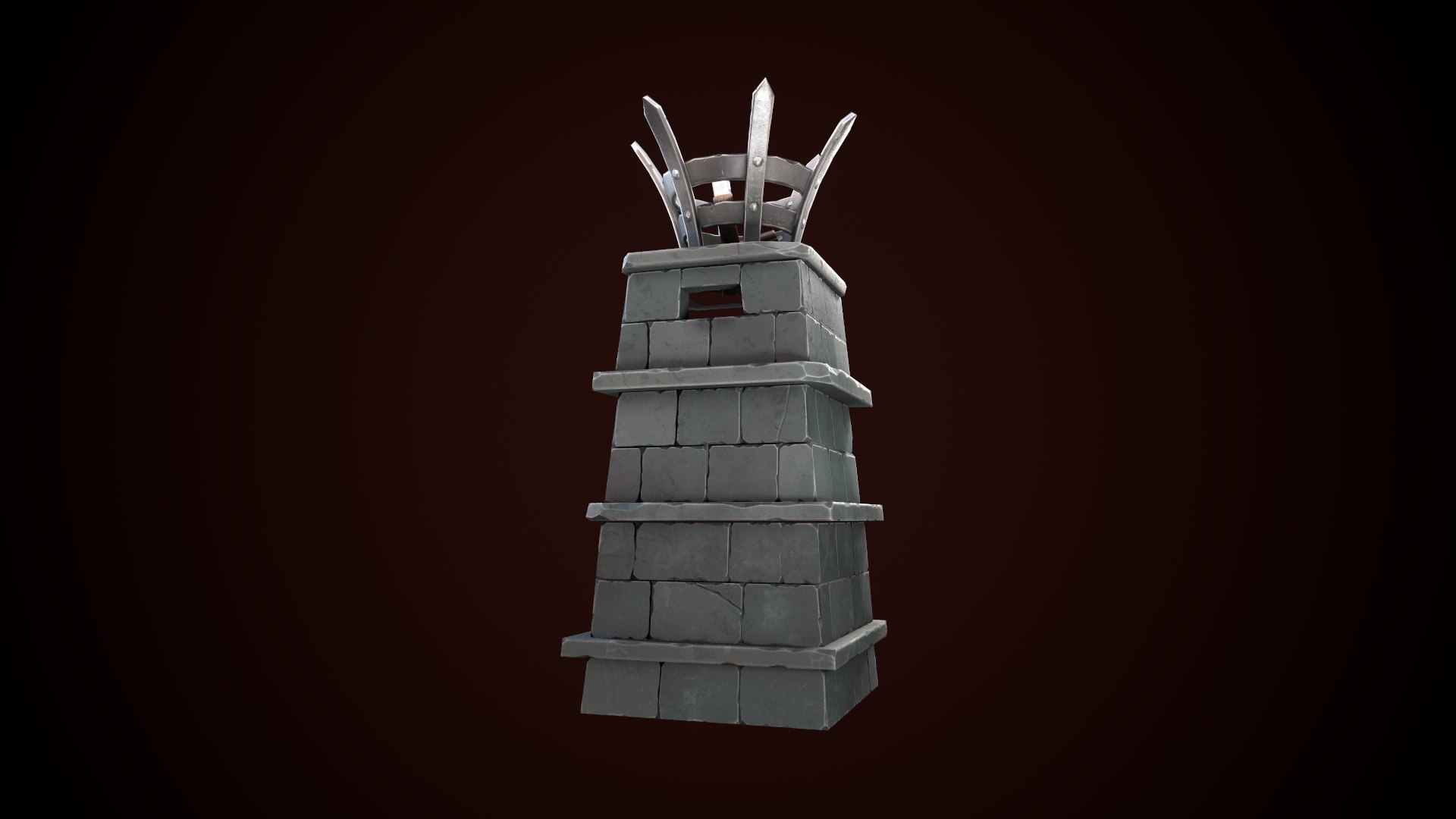 Stylized Torch Column 3D Model - TurboSquid 1704363