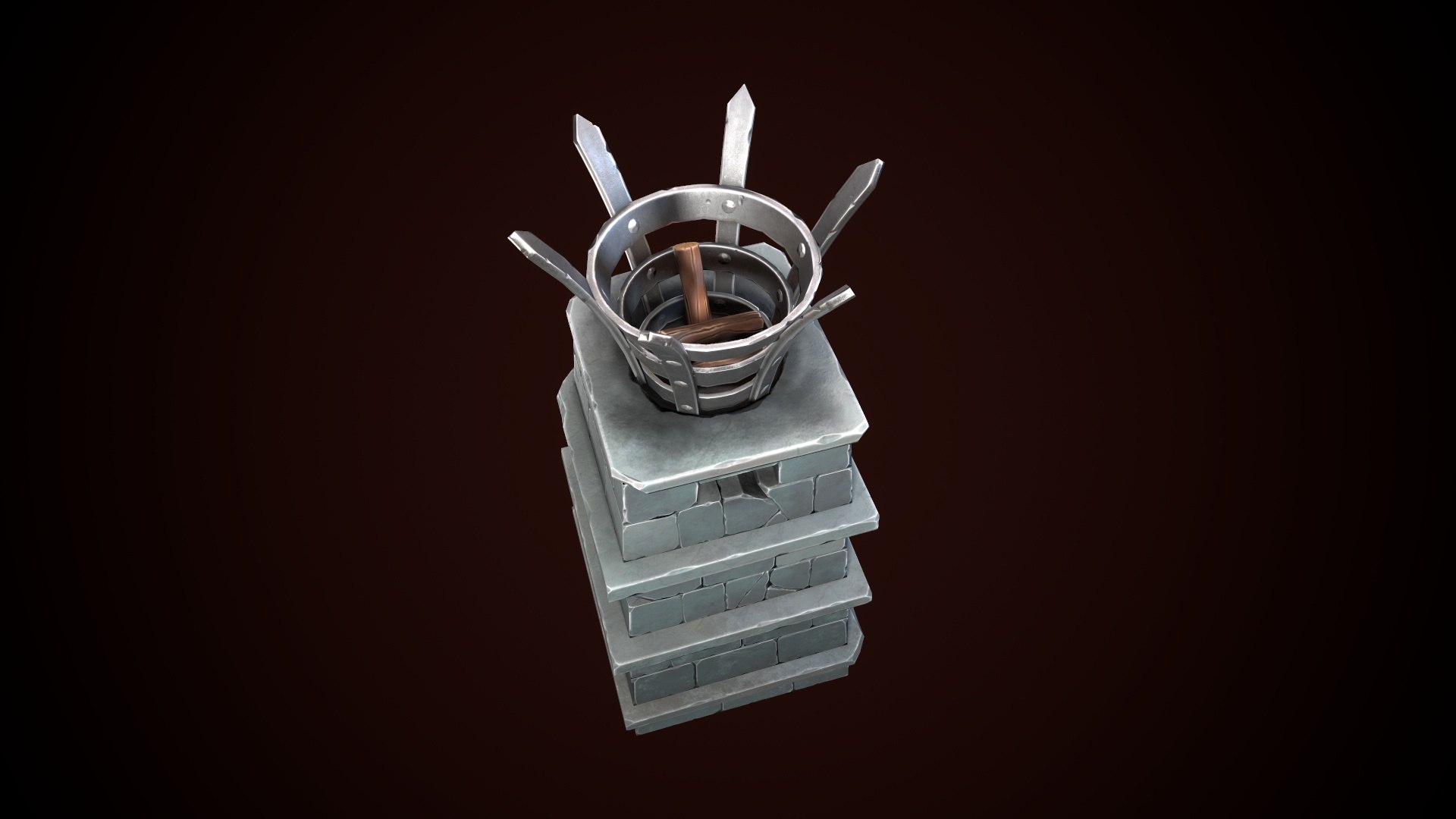 Stylized Torch Column 3D Model - TurboSquid 1704363