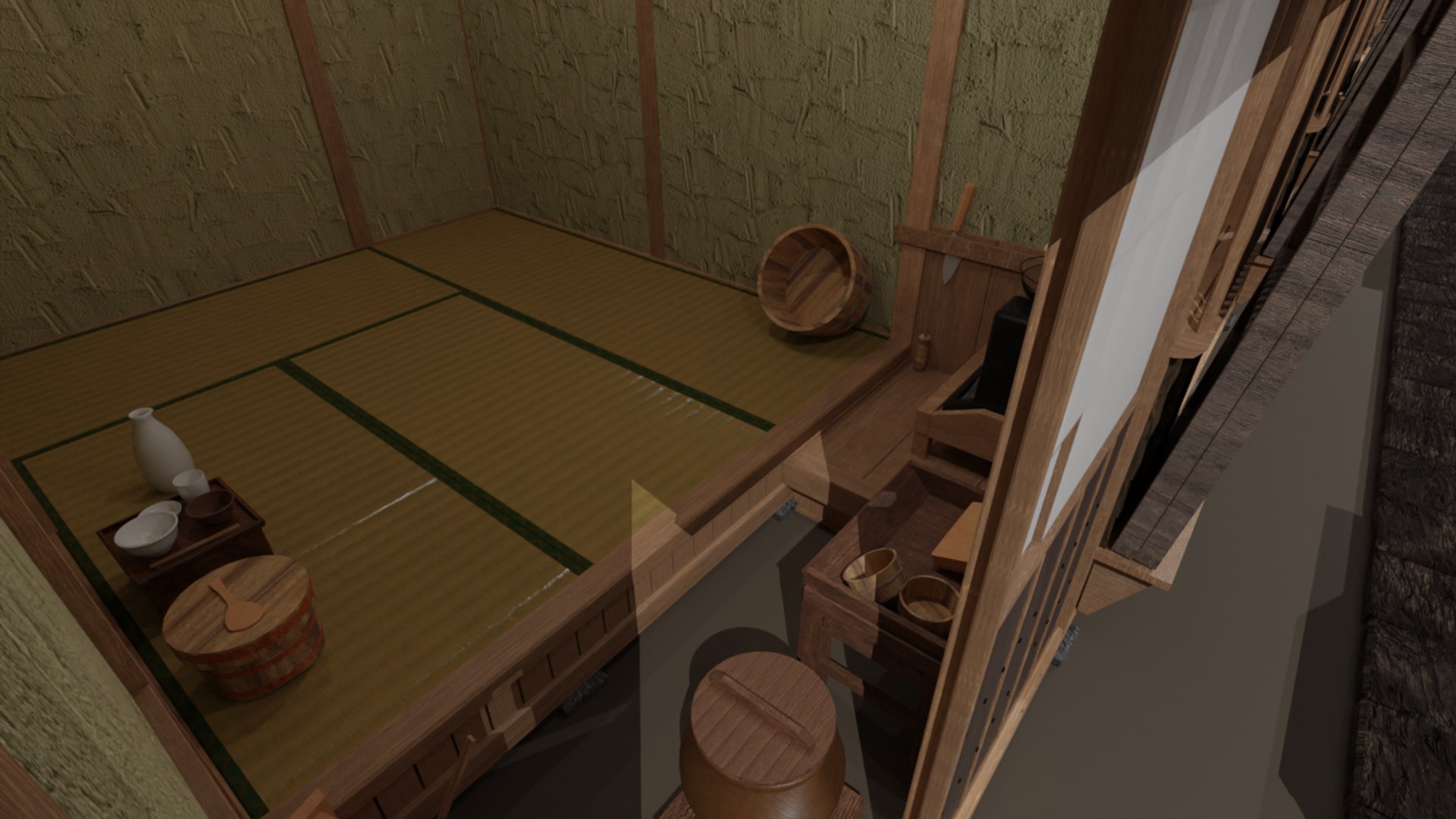 Row House In Edo Tokyo In 18C 3D - TurboSquid 2115650