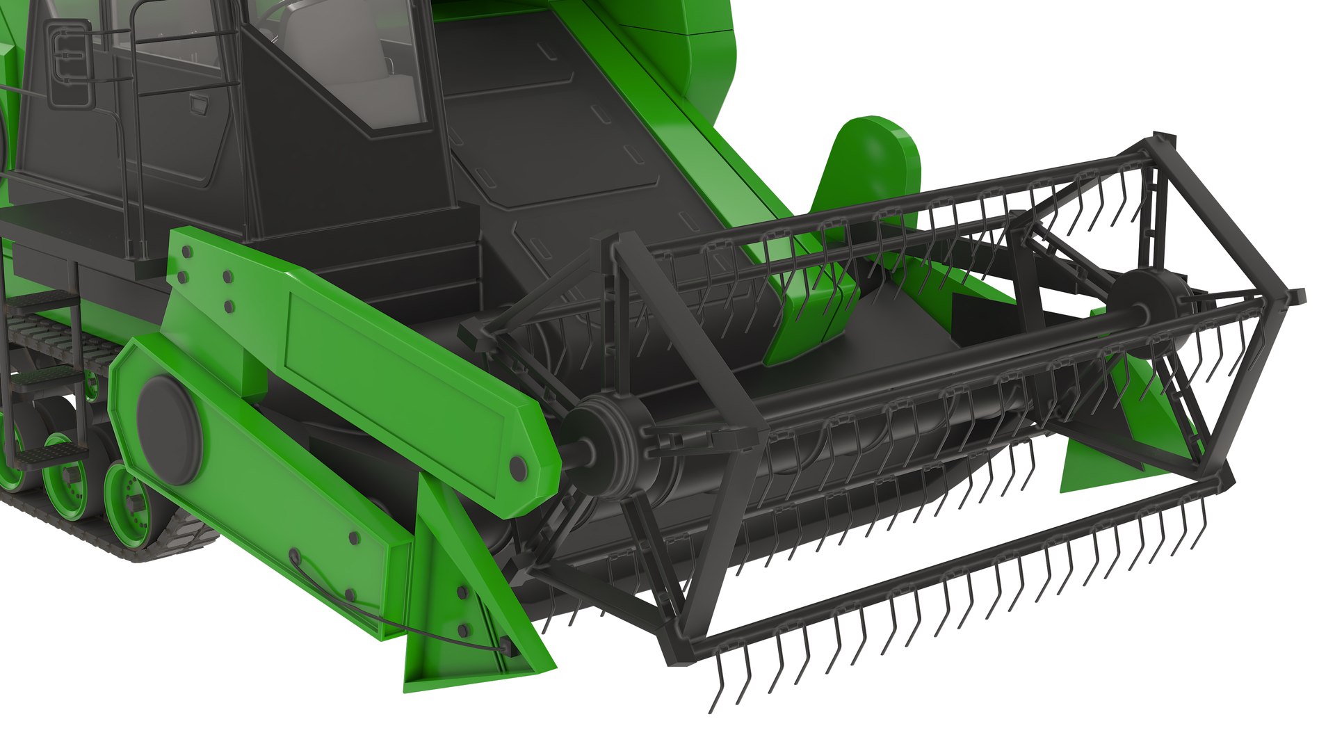 Rice Combine Harvester And Tractor Model - TurboSquid 2264375