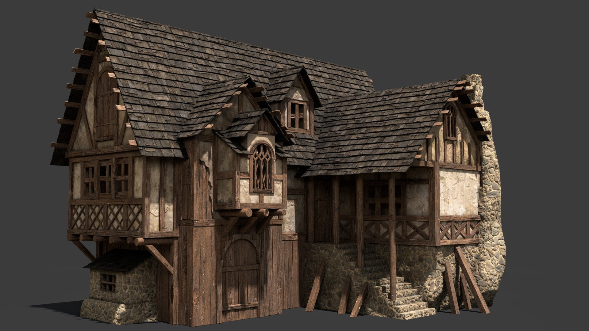 Medieval House 03 8K PBR Textures 3D - TurboSquid 2276934