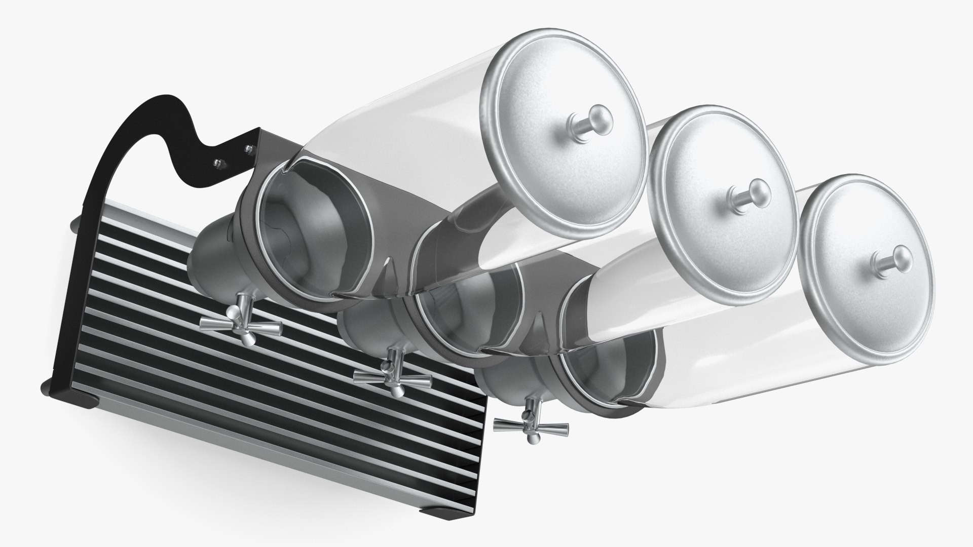 3D Triple Dispenser Dry Food Metal Base - TurboSquid 1956016