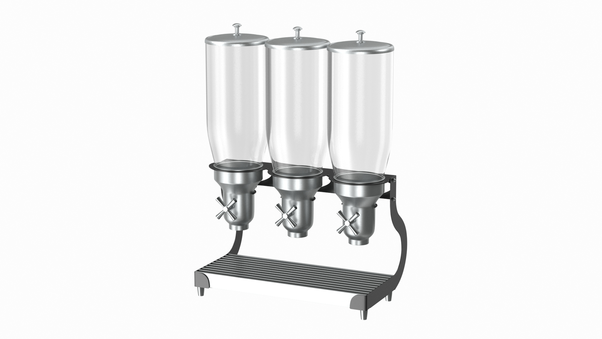 3D Triple Dispenser Dry Food Metal Base - TurboSquid 1956016