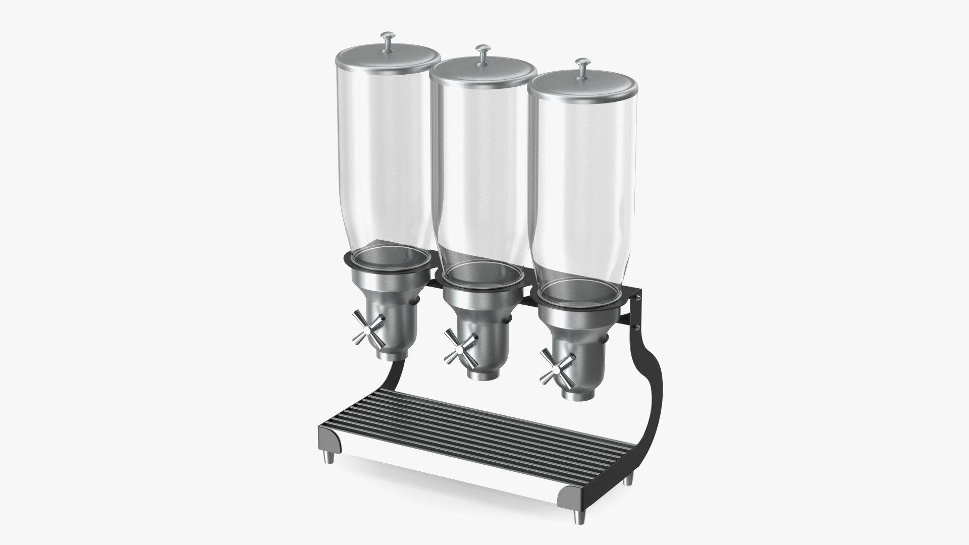 3D Triple Dispenser Dry Food Metal Base - TurboSquid 1956016