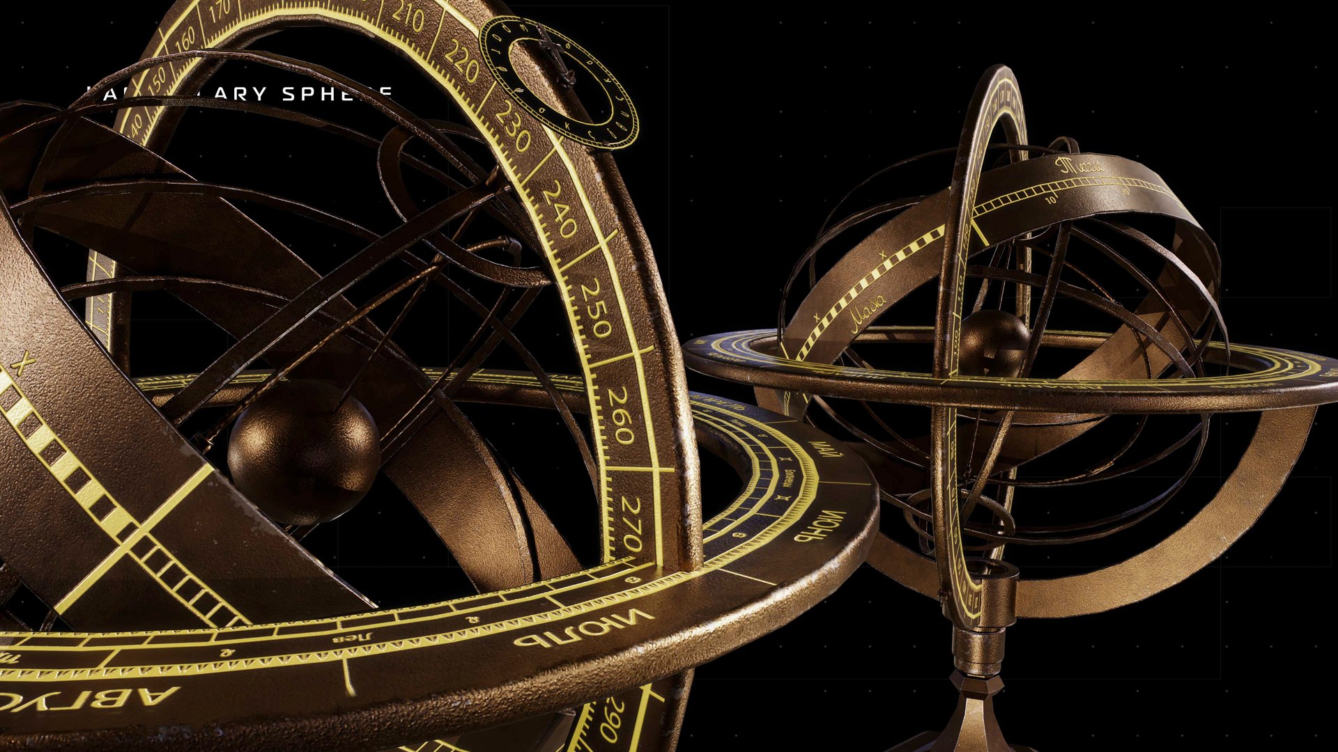 3D Luminous Armillary Sphere - TurboSquid 2042462