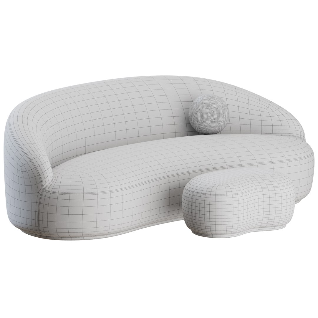 3D Margas LC4 Sofa And Pouf By And Tradition - TurboSquid 2248387