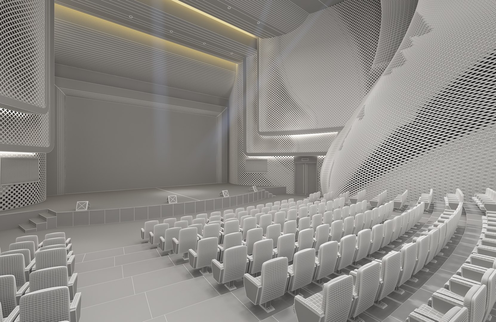 3D Theater Interior 02 - TurboSquid 2240245