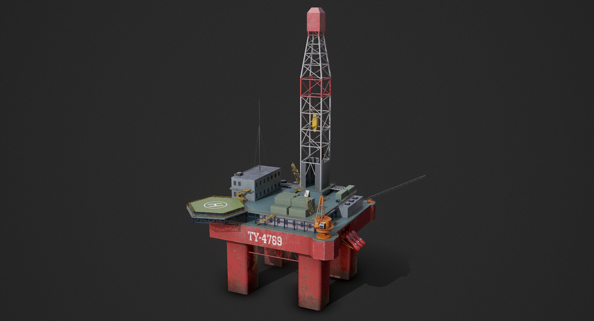 3D Oil Rig Platform - TurboSquid 1357578