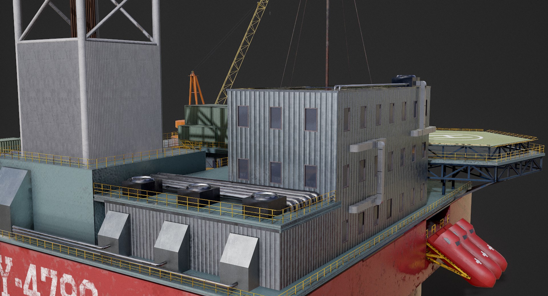 3D oil rig platform - TurboSquid 1357578