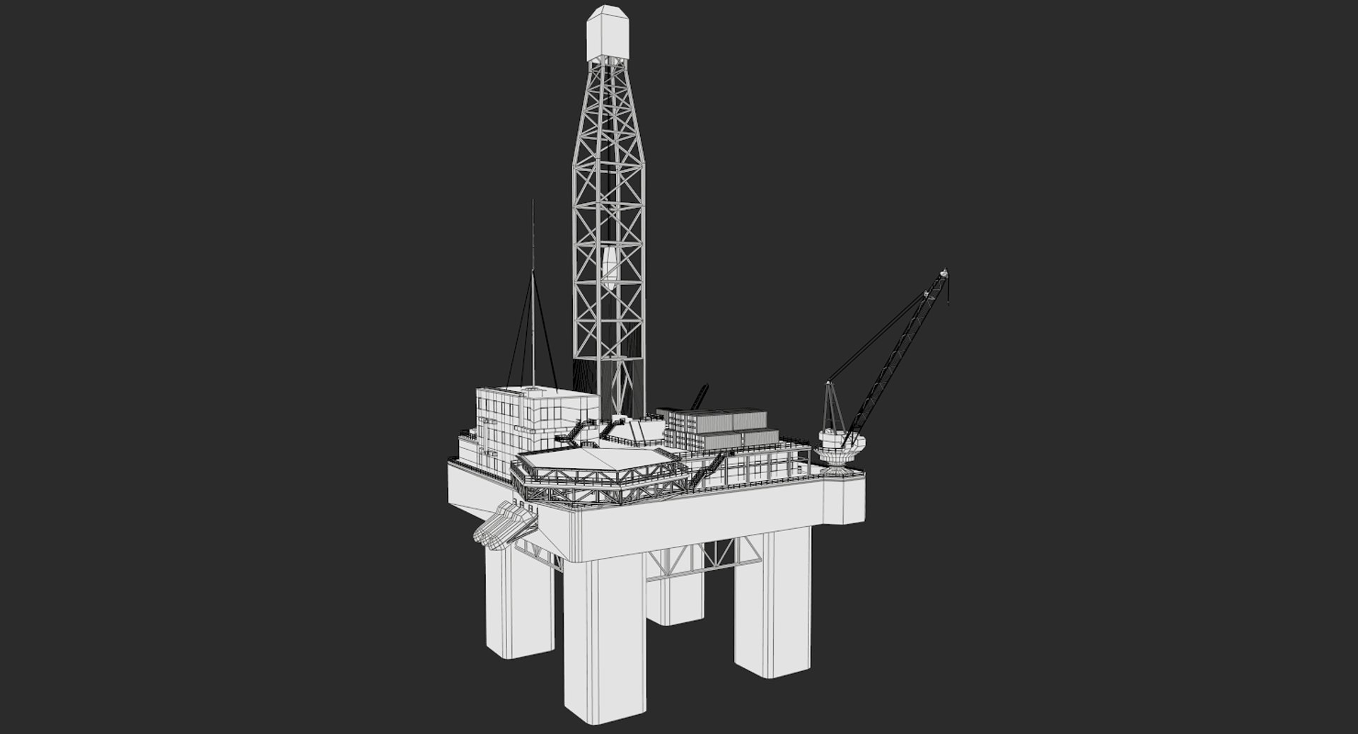 3D oil rig platform - TurboSquid 1357578