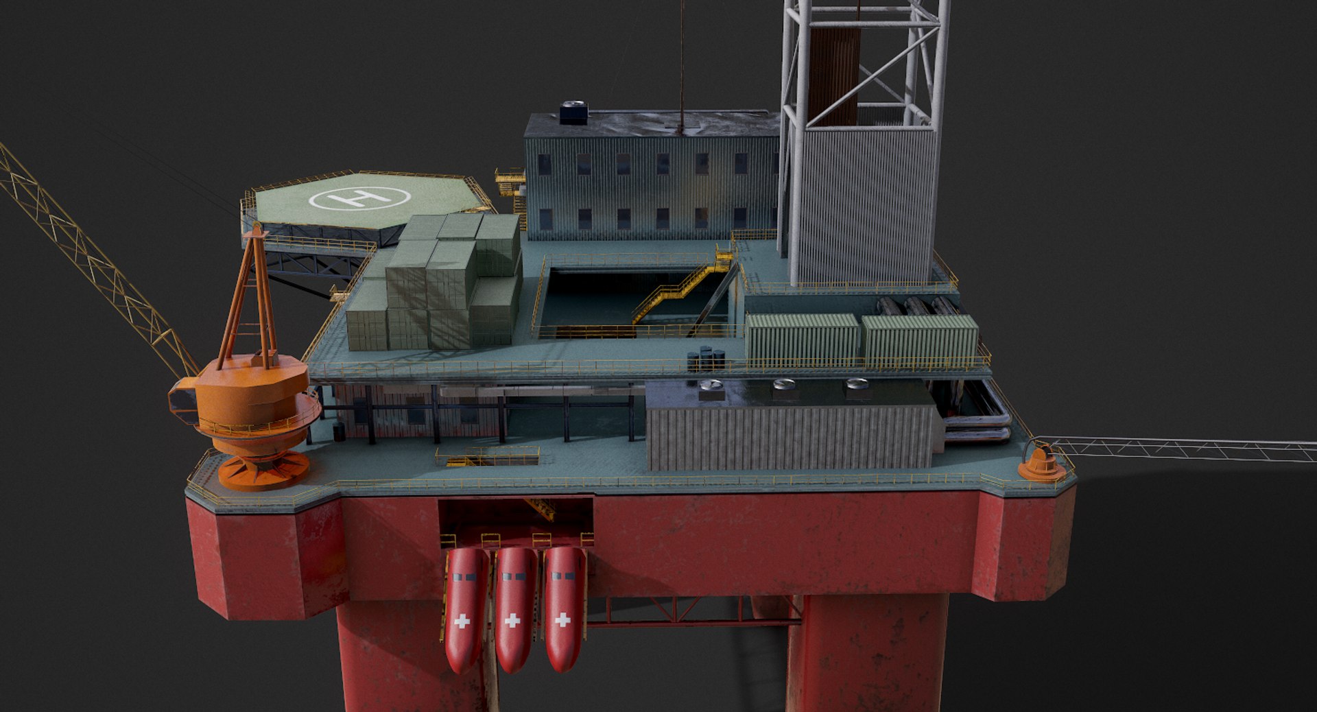 3D Oil Rig Platform - TurboSquid 1357578