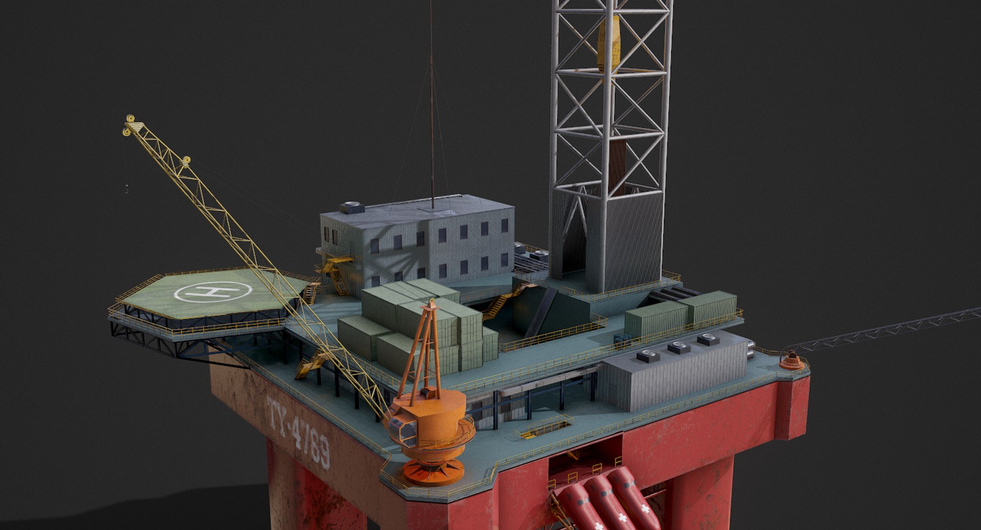 3D Oil Rig Platform - TurboSquid 1357578