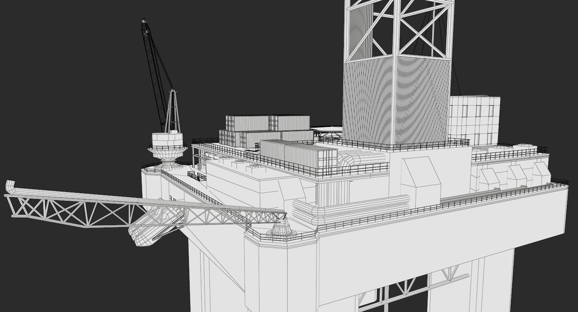 3D oil rig platform - TurboSquid 1357578