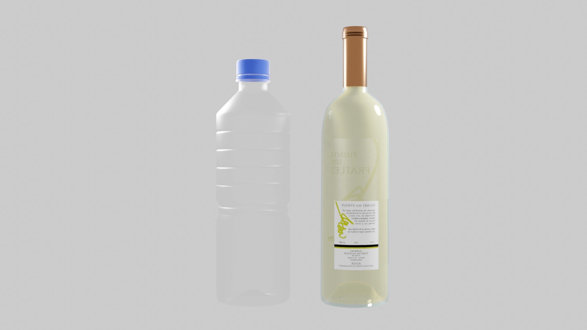 Bottles Wine And Watter 3D Model - TurboSquid 1955802