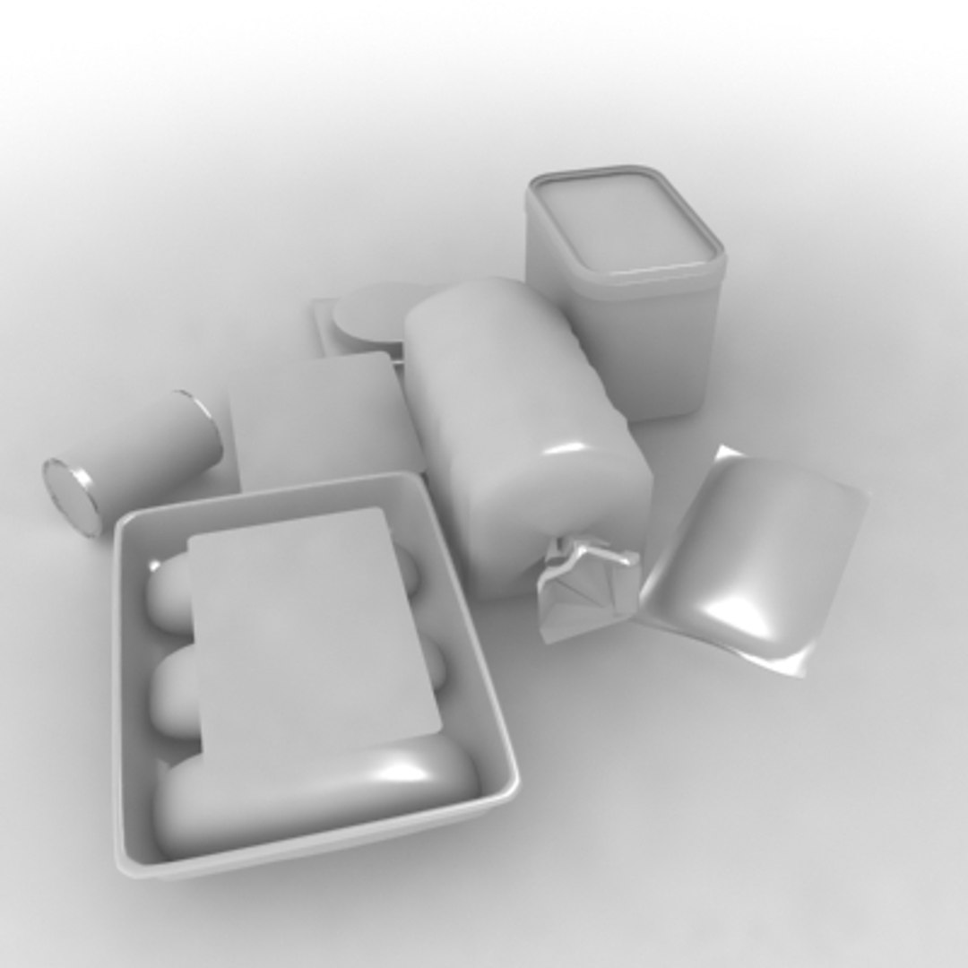 3d Packages Deli Model
