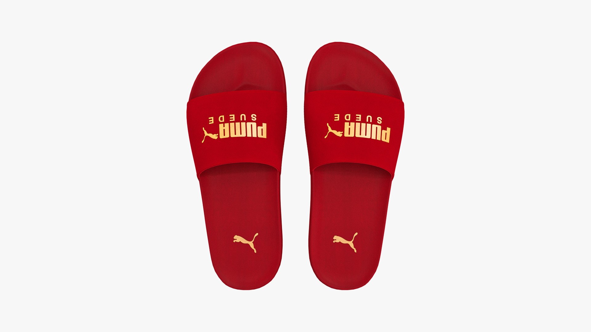3D Puma Leadcat Suede Sandals Red Model - TurboSquid 1985787