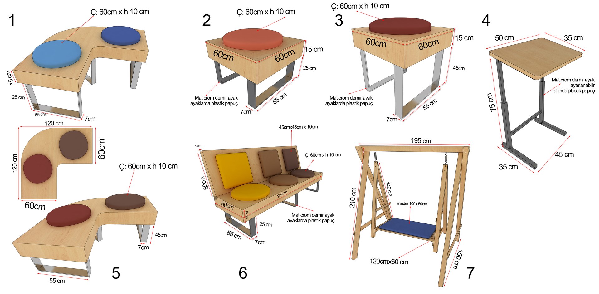 Fun Stools 3D Model - TurboSquid 1650314