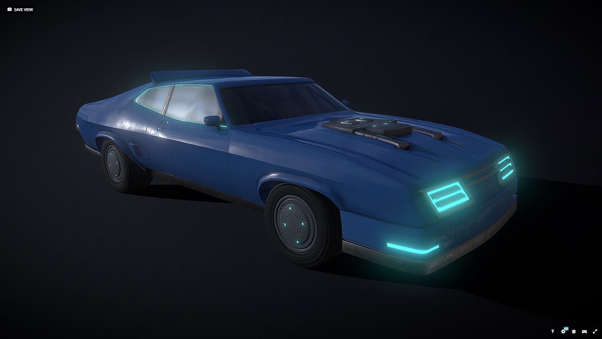 3D Ford Falcon Retro Futuristic Model - TurboSquid 2169638