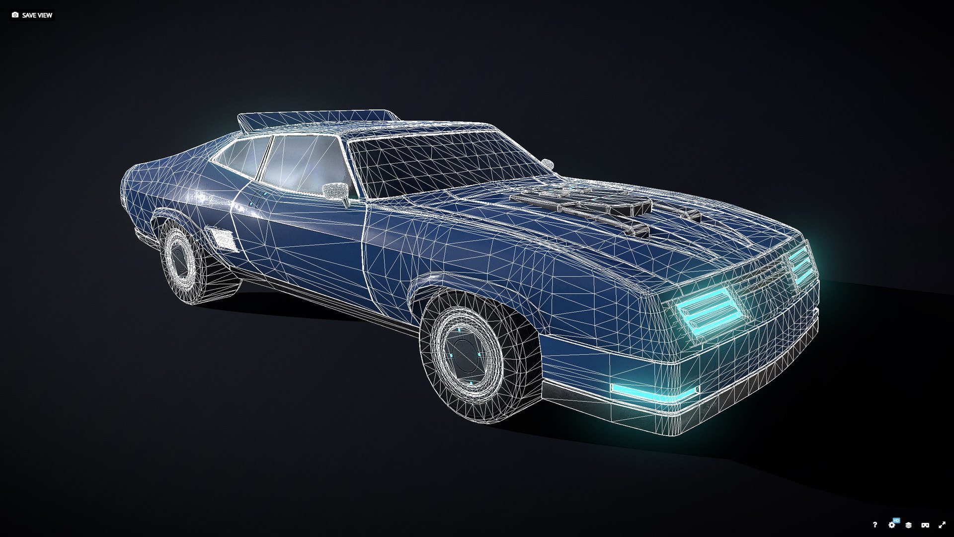 3D Ford Falcon Retro Futuristic model - TurboSquid 2169638