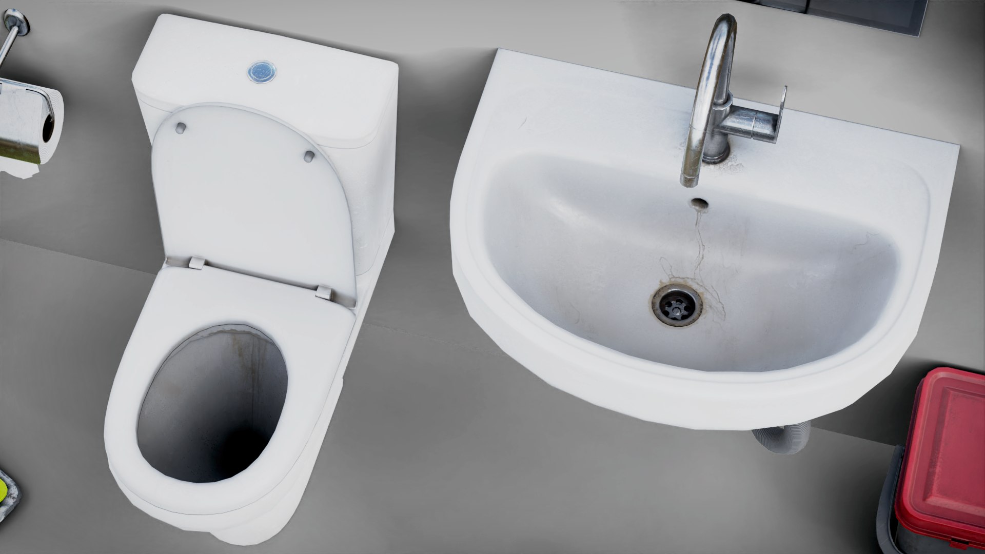 Toilet Props Set Realtime 3D - TurboSquid 2334938