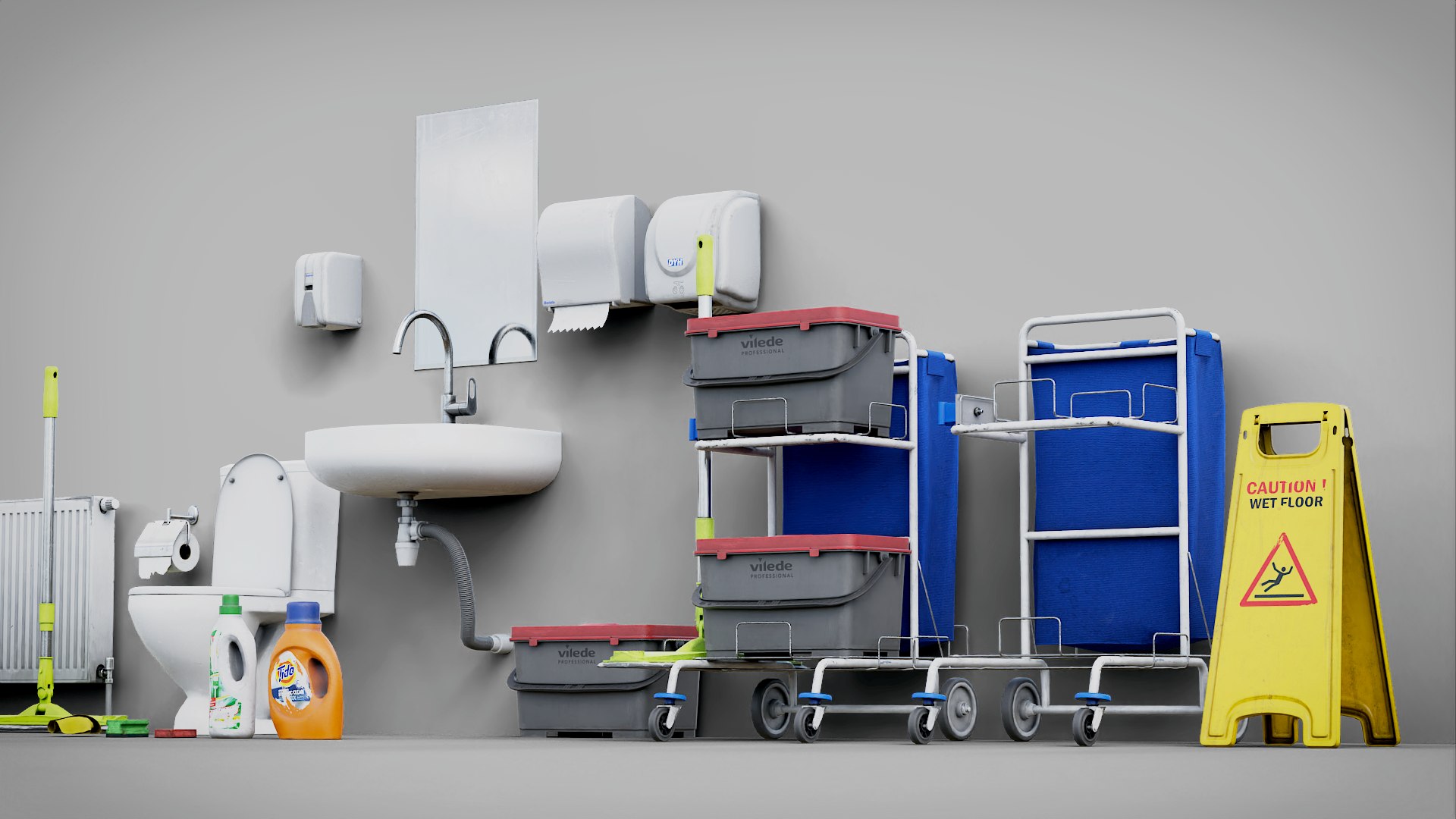 Toilet Props Set Realtime 3D - TurboSquid 2334938