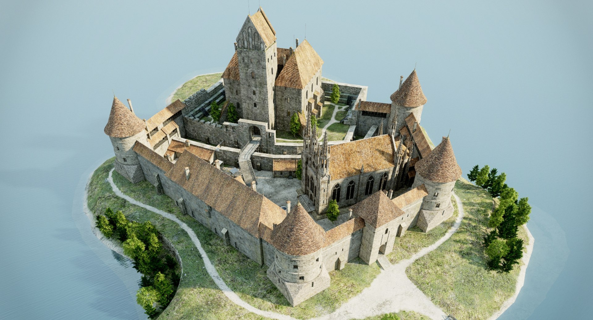 Castle Environment Realistic 3d Obj