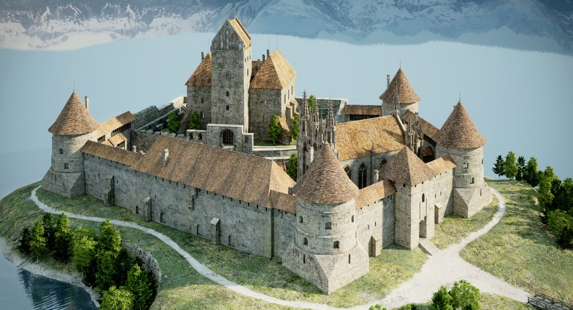 Castle Environment Realistic 3d Obj