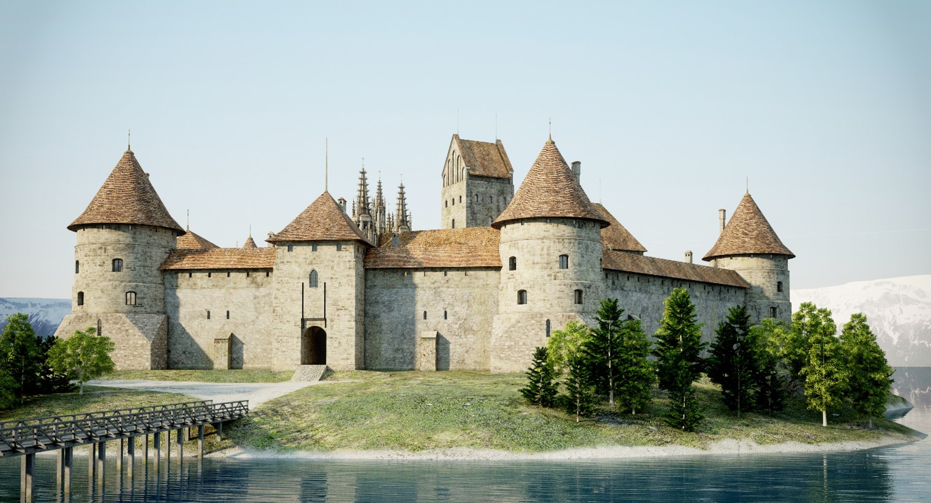 Castle Environment Realistic 3d Obj