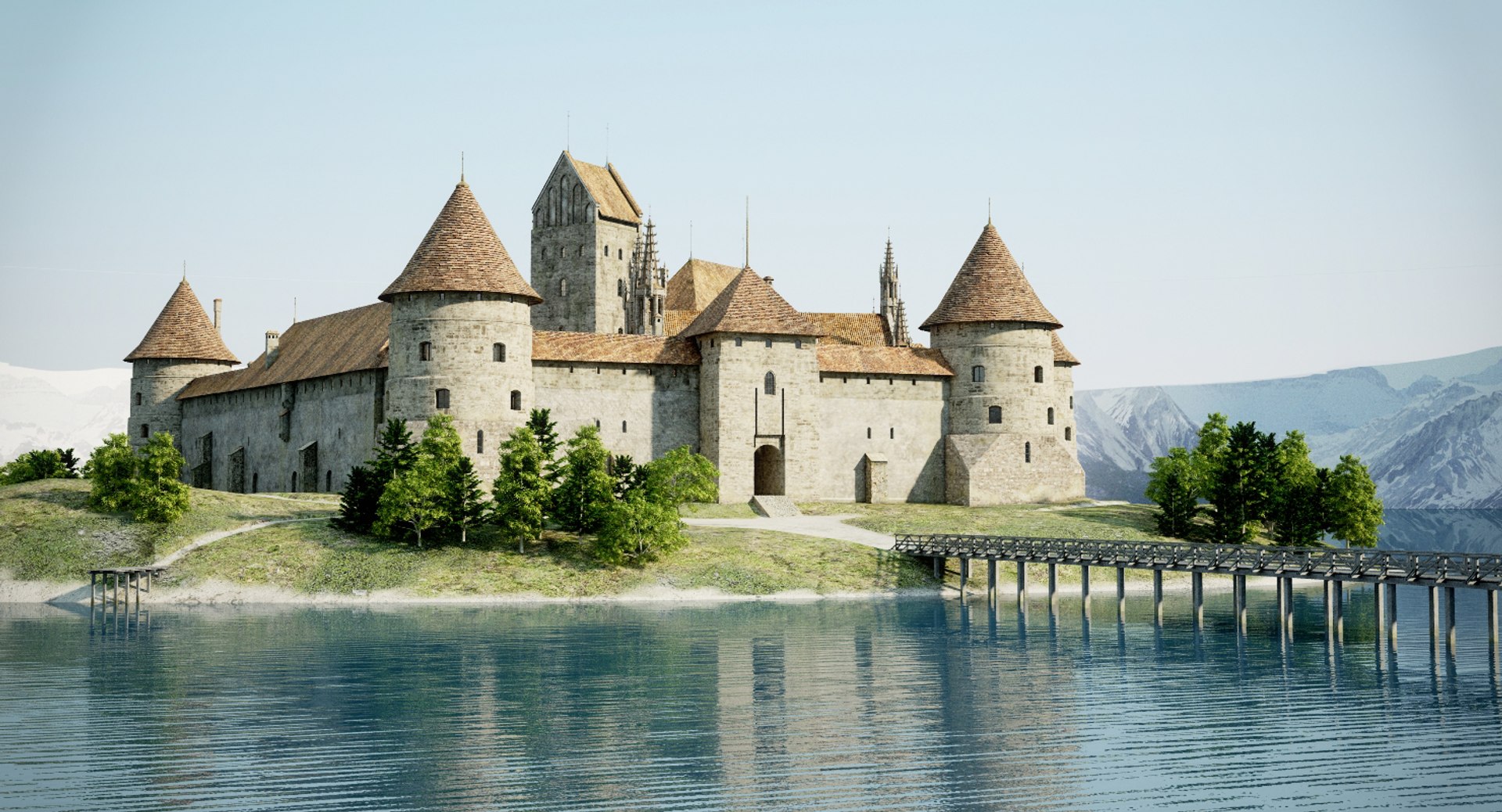 Castle Environment Realistic 3d Obj