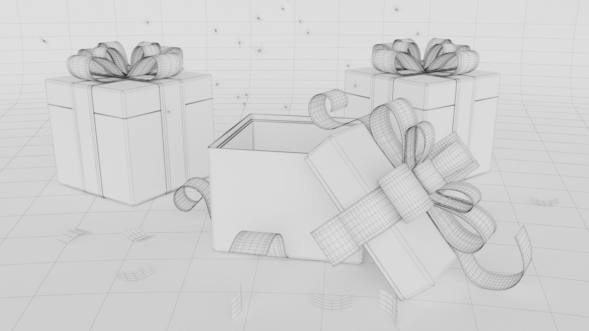 Golden Gift Boxes - Maya File - Vray 3D Model - TurboSquid 2295330