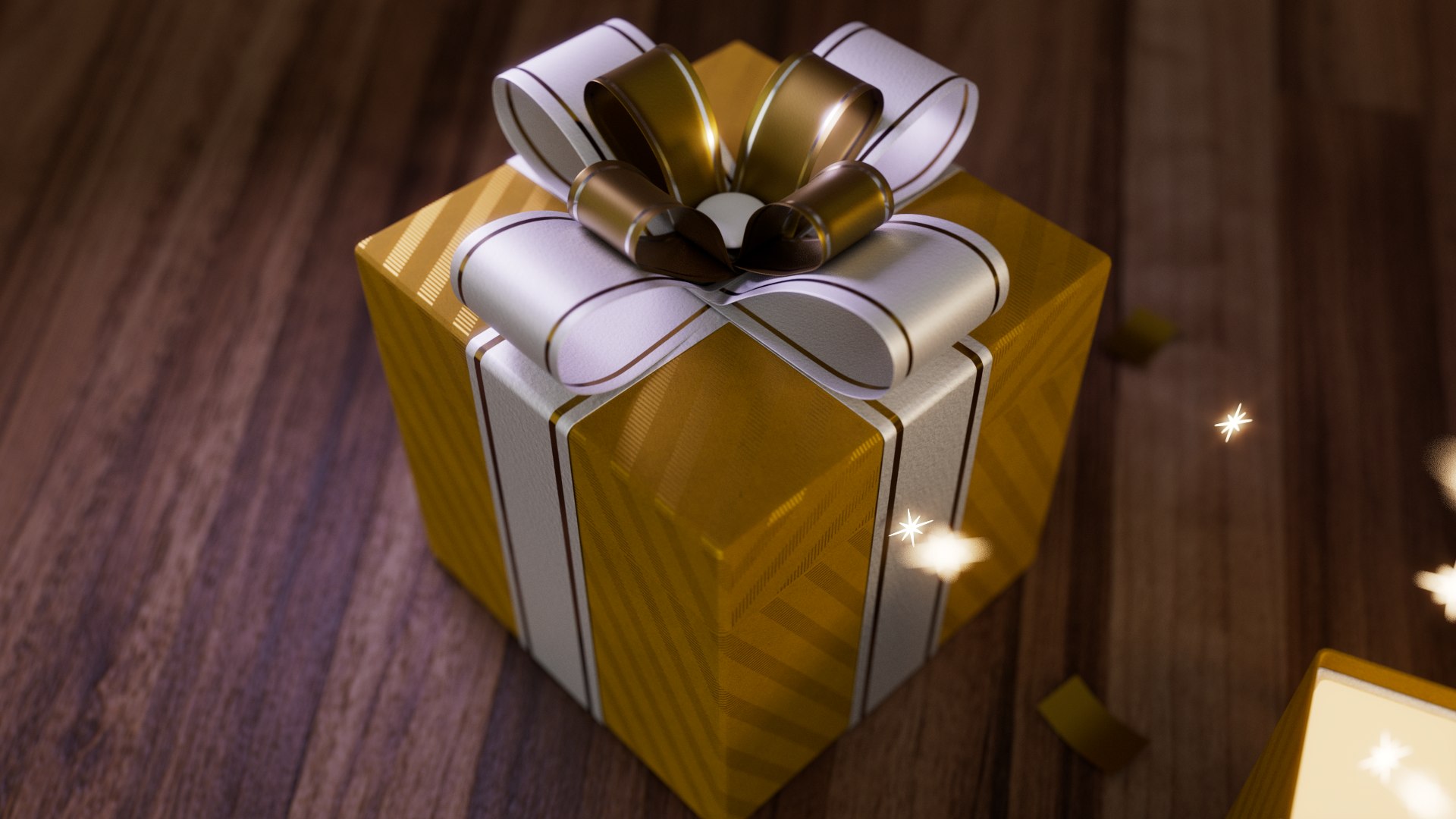 Golden Gift Boxes - Maya File - Vray 3D Model - TurboSquid 2295330