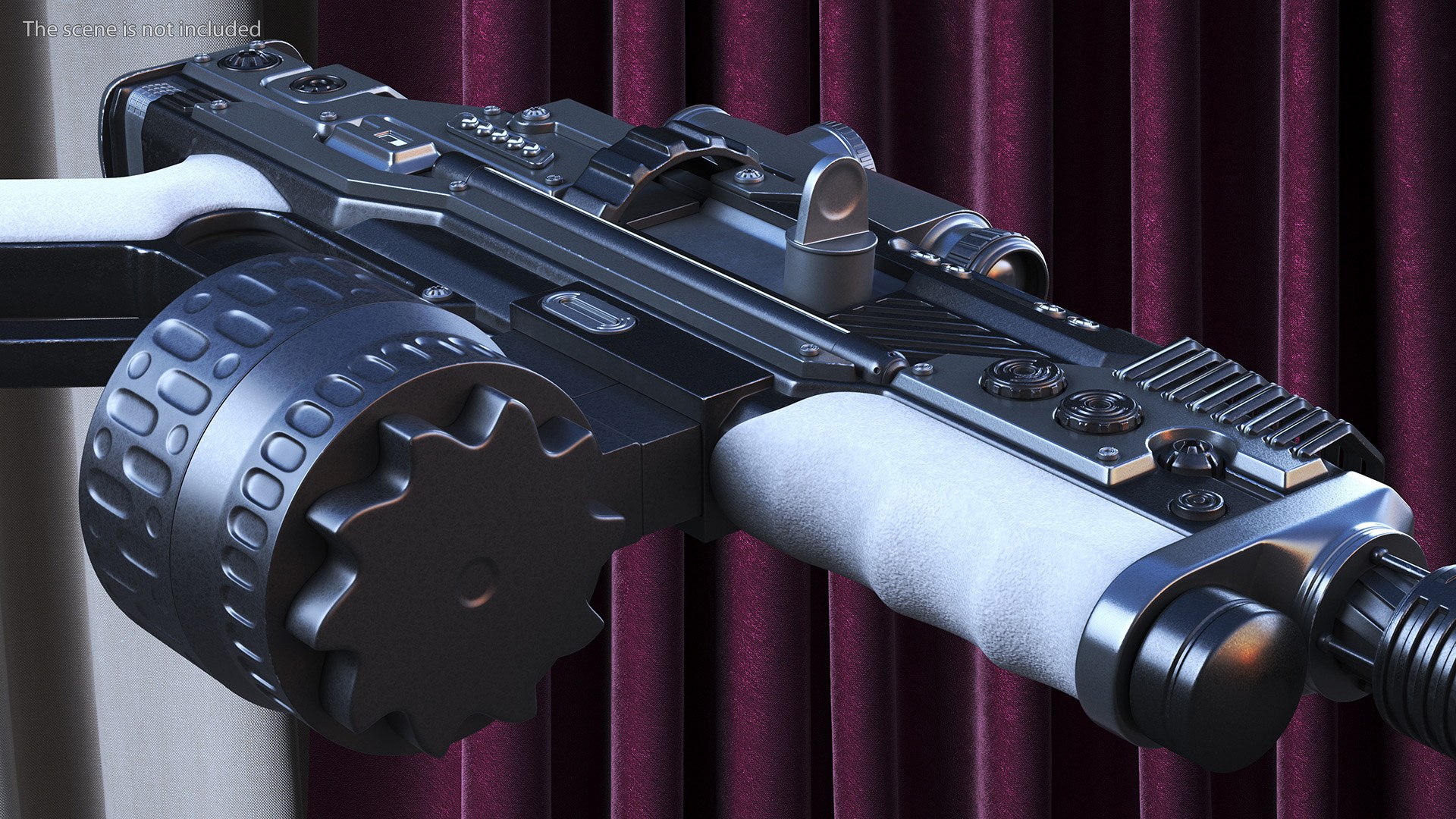 3D Futuristic Rifle Dark Colored Rigged For Cinema 4D - TurboSquid 2222824
