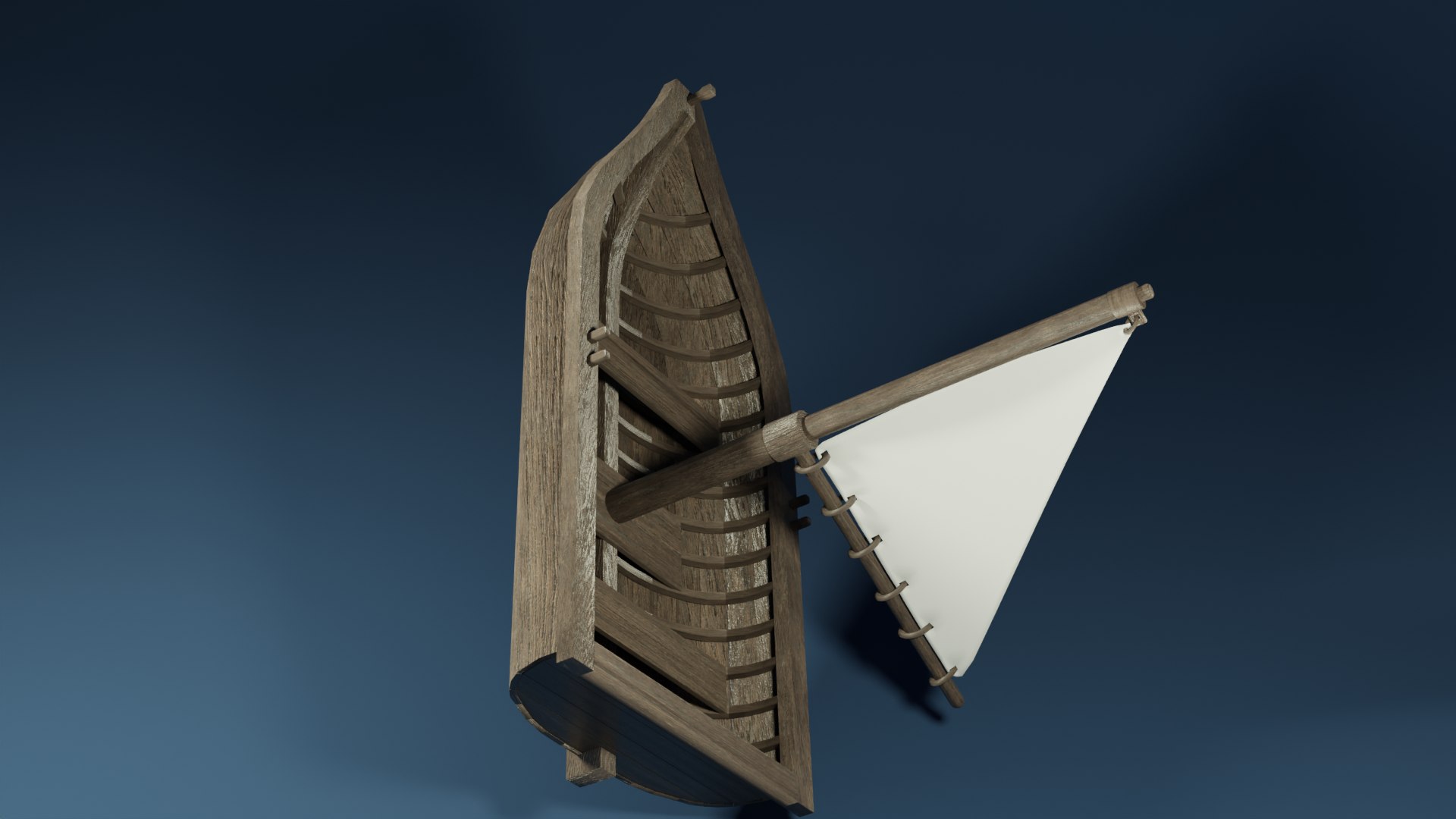 3D Sailboat With A Tiangle Mast Model - TurboSquid 1832200