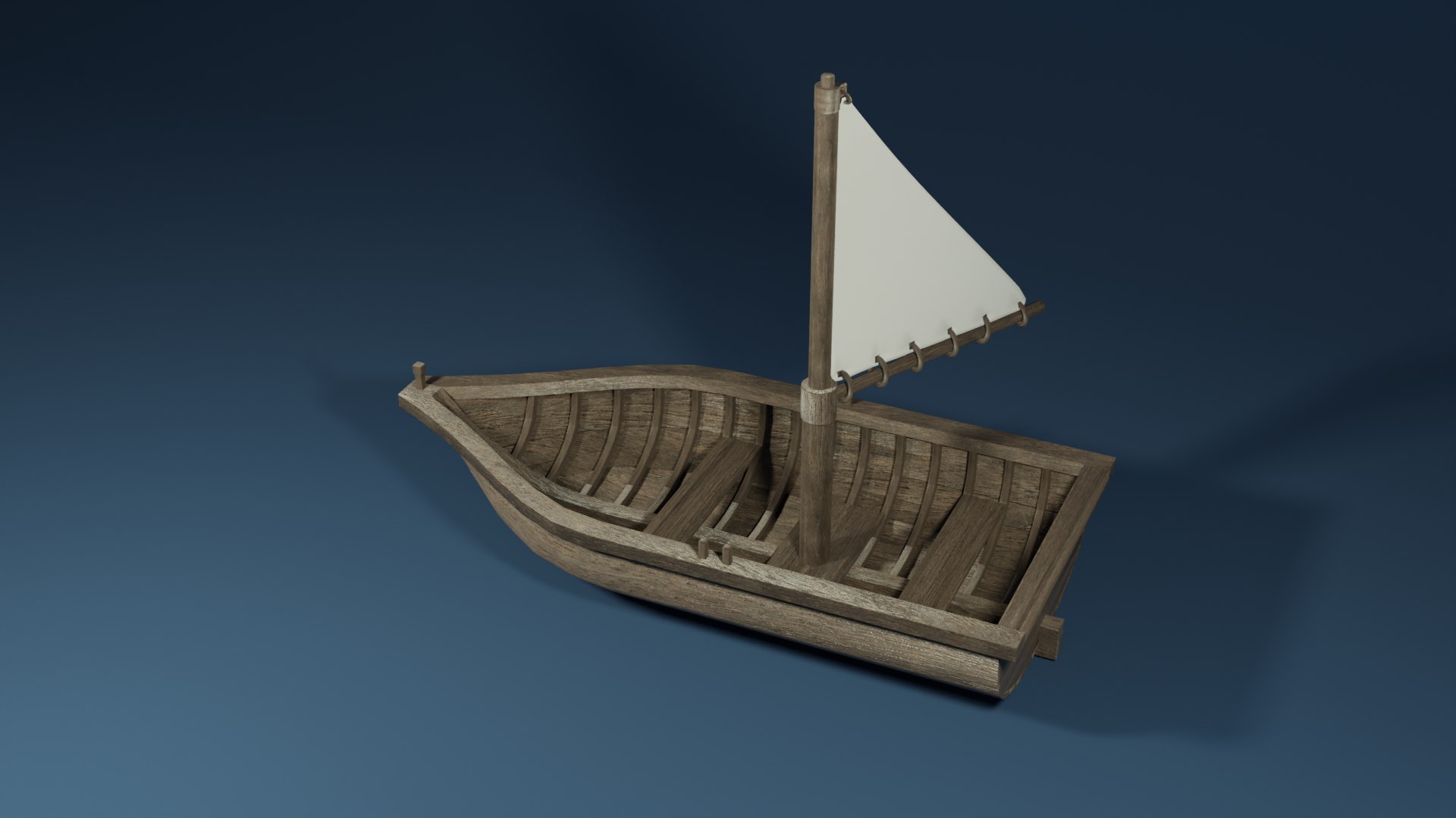 3D Sailboat With A Tiangle Mast Model - TurboSquid 1832200