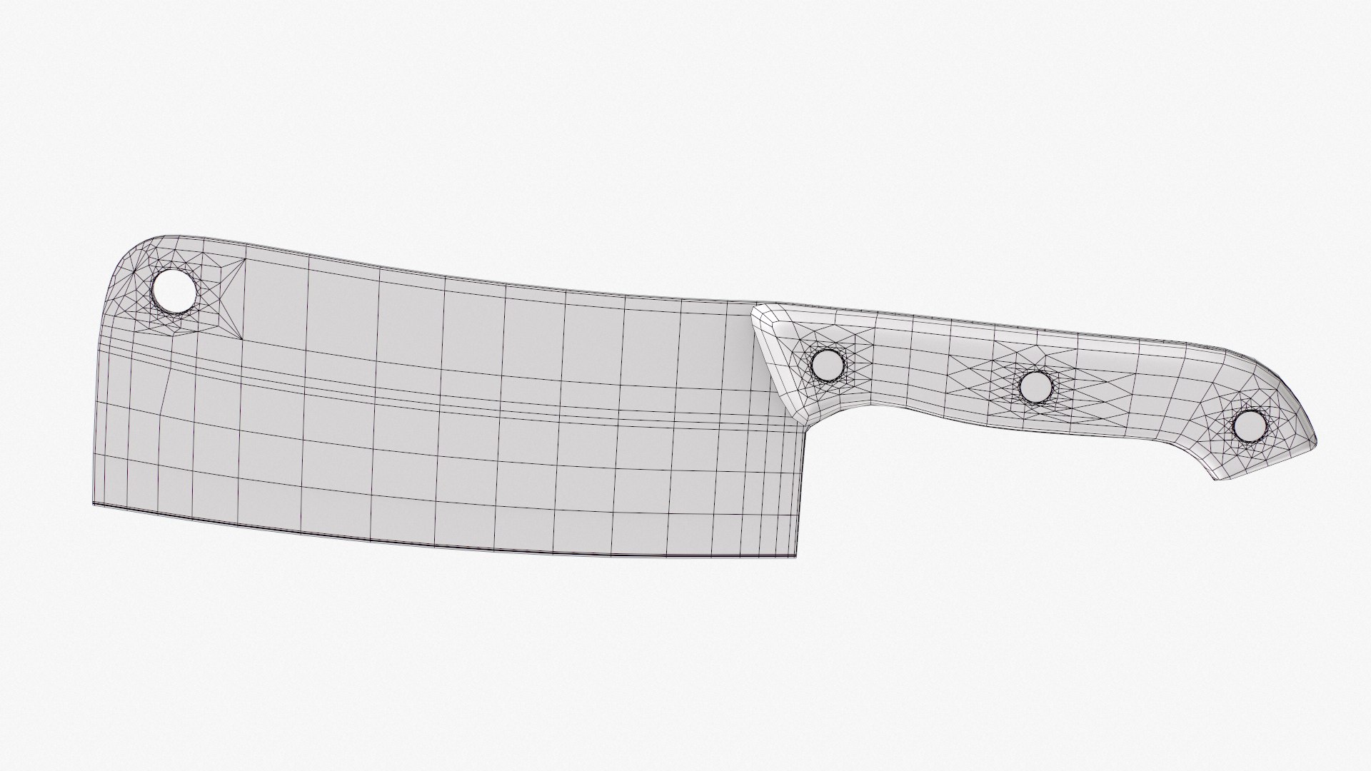 3D Chopper Knife Hatchet Polished Wood - TurboSquid 1866058