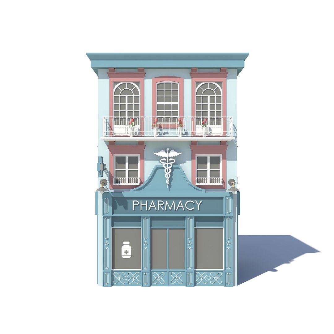 3D Pharmacy 02 Model - TurboSquid 1424011