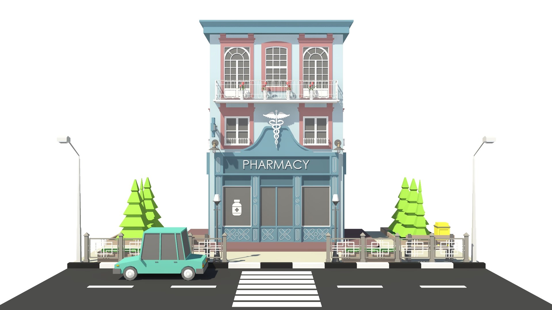 3D Pharmacy 02 Model - TurboSquid 1424011