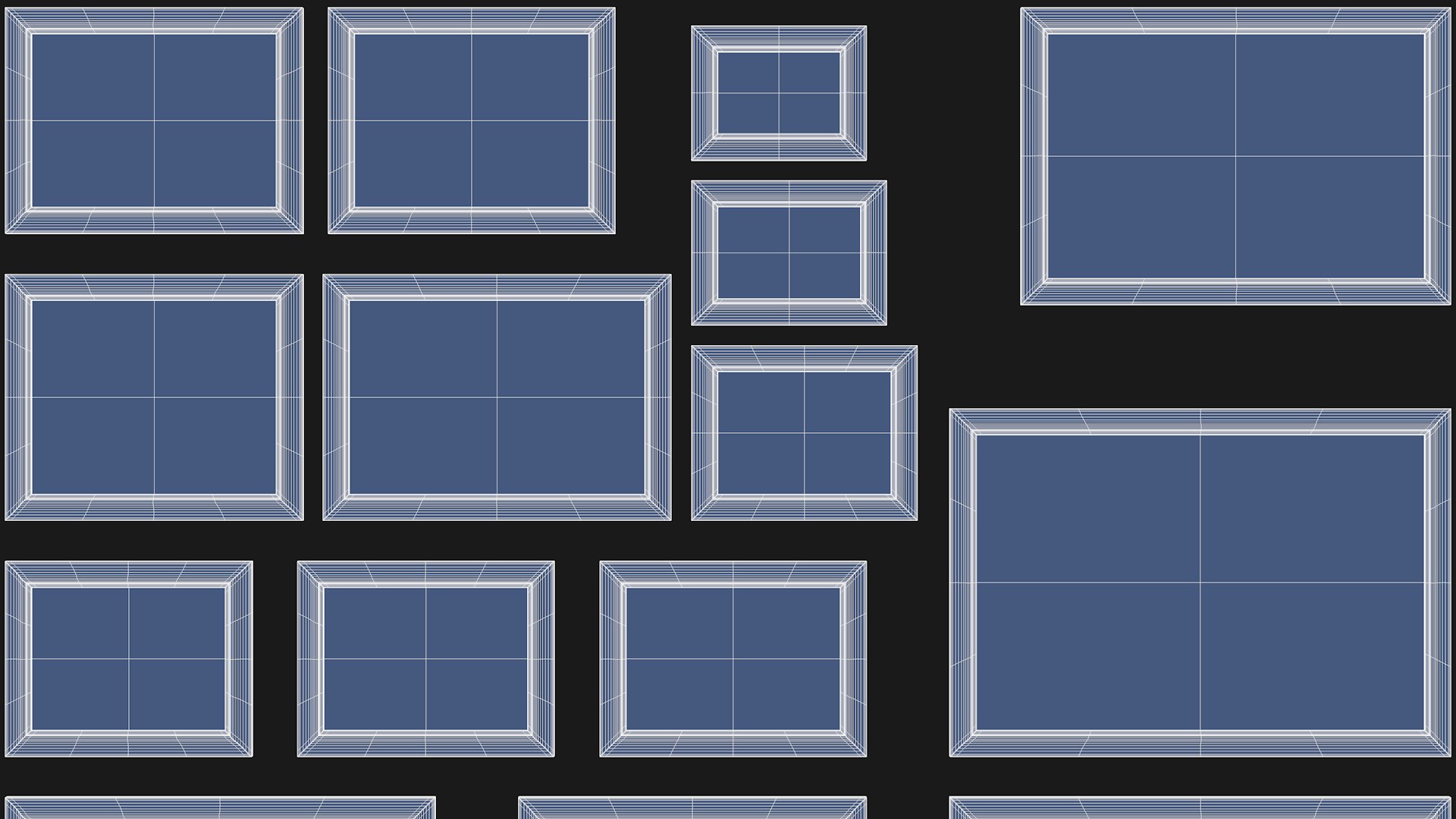 Realistic wall picture frames 3D model - TurboSquid 1532822