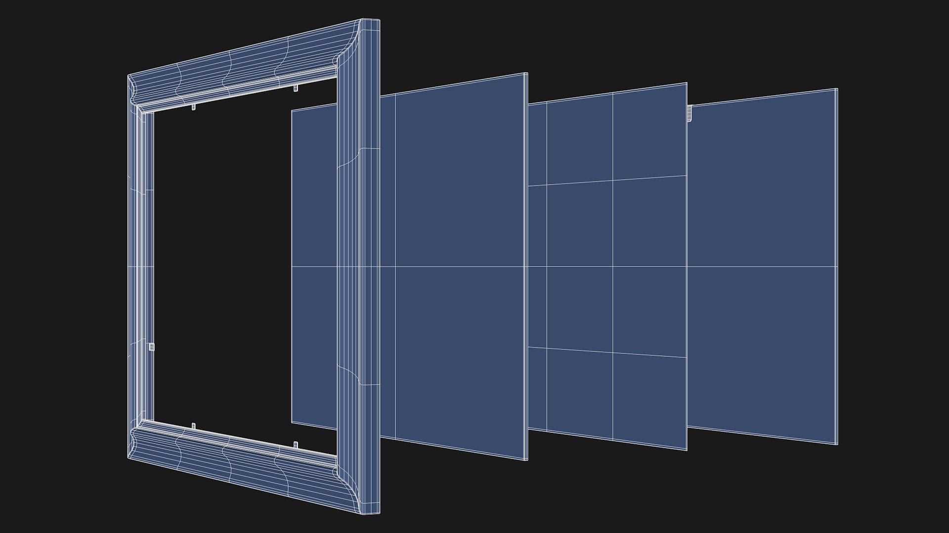 Realistic wall picture frames 3D model - TurboSquid 1532822