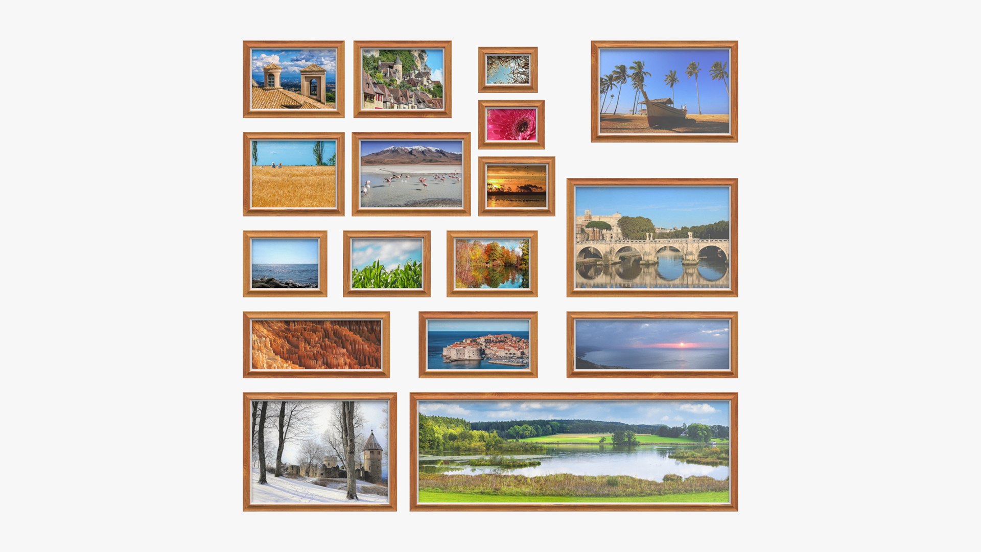 Realistic wall picture frames 3D model - TurboSquid 1532822