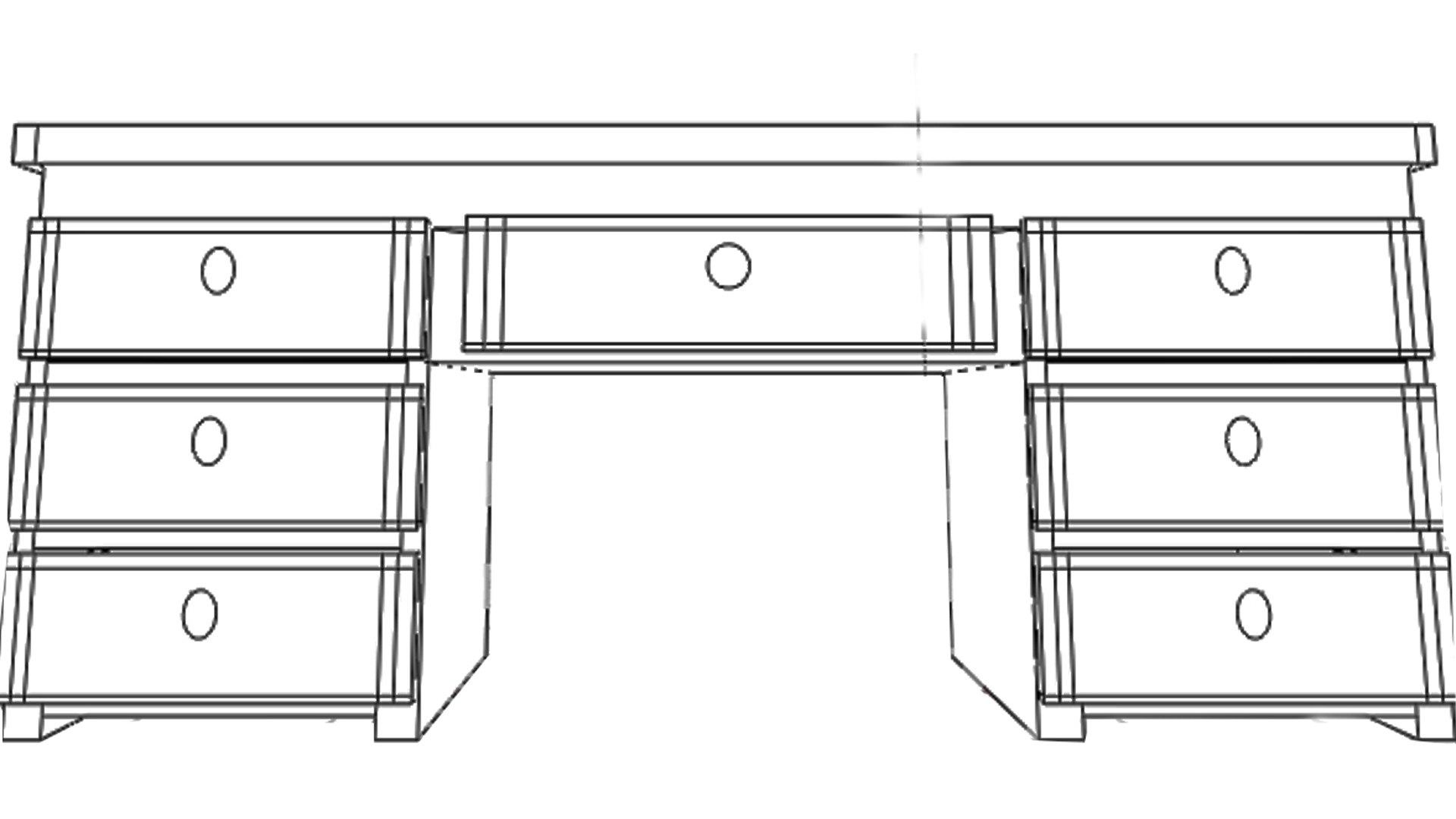 Desk With Drawers 3D - TurboSquid 2170008