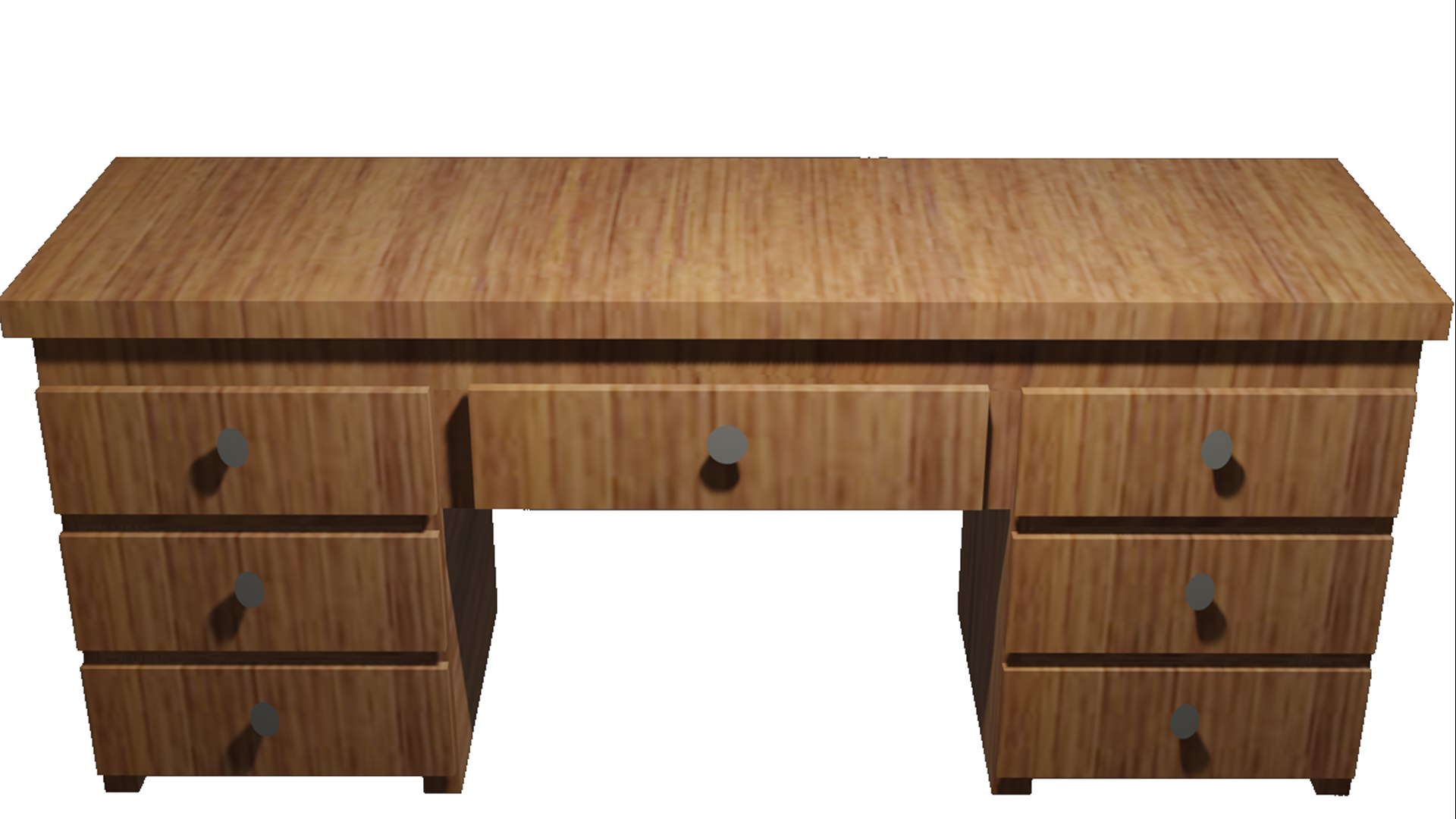 Desk With Drawers 3D - TurboSquid 2170008